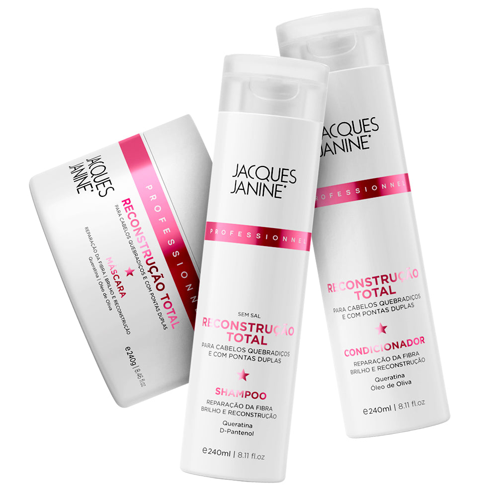 Kit Completo Reconstrução Total Jacques Janine 3 Itens 240g ...